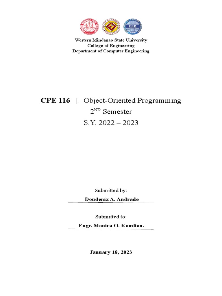 Object-Oriented Programming Report | PDF