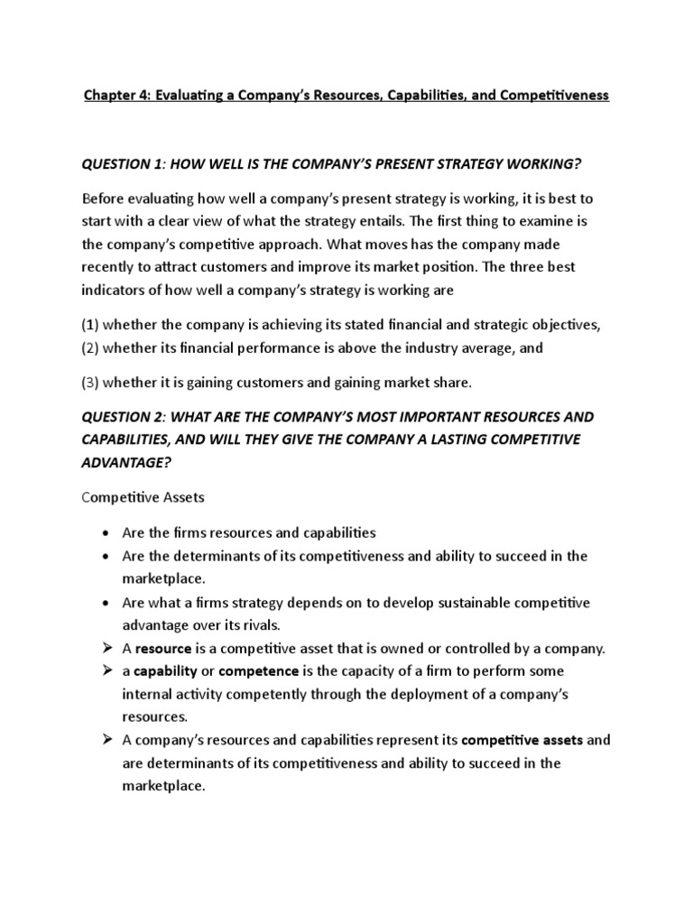 Strategic Management Chapter 4 | PDF | Strategic Management | Swot Analysis