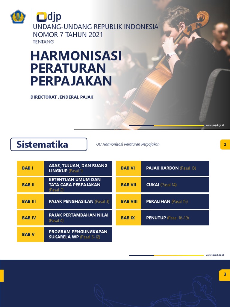 UU Harmonisasi Peraturan Perpajakan PDF | PDF