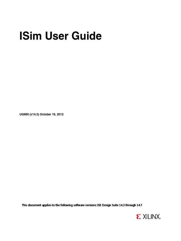Xilinx v14.3-v14.7 ISim User Guide | PDF | Command Line Interface | Window (Computing)