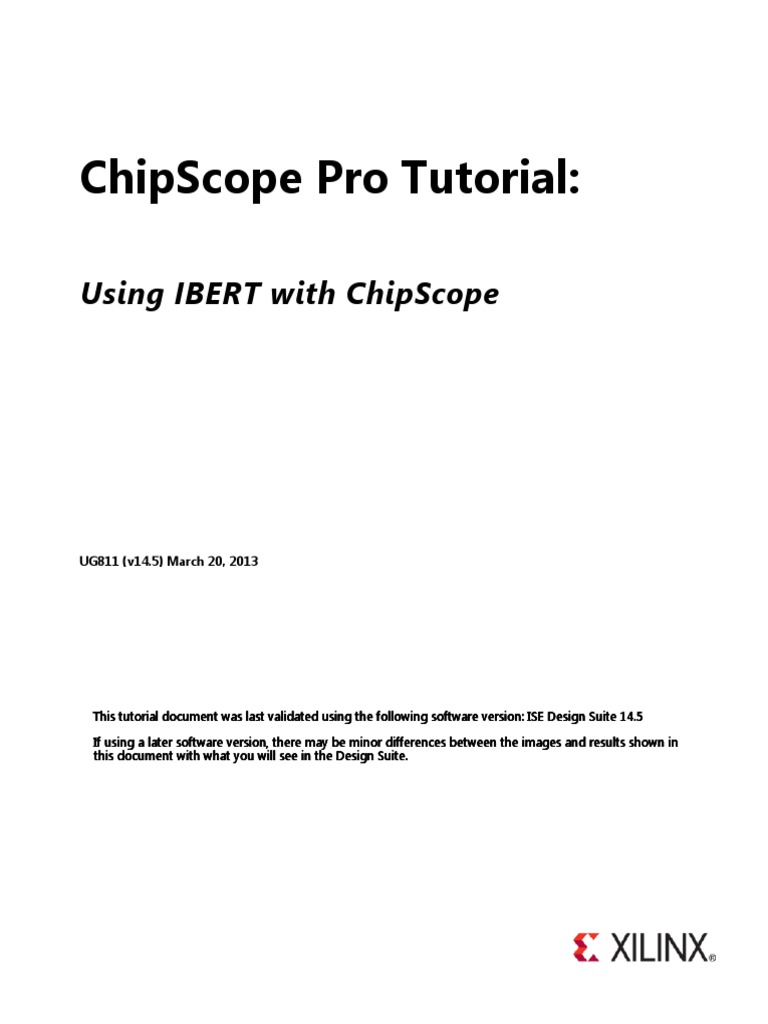 Xilinx v14.5 ChipScope Pro IBERT Tutorial | PDF | Legal Liability ...