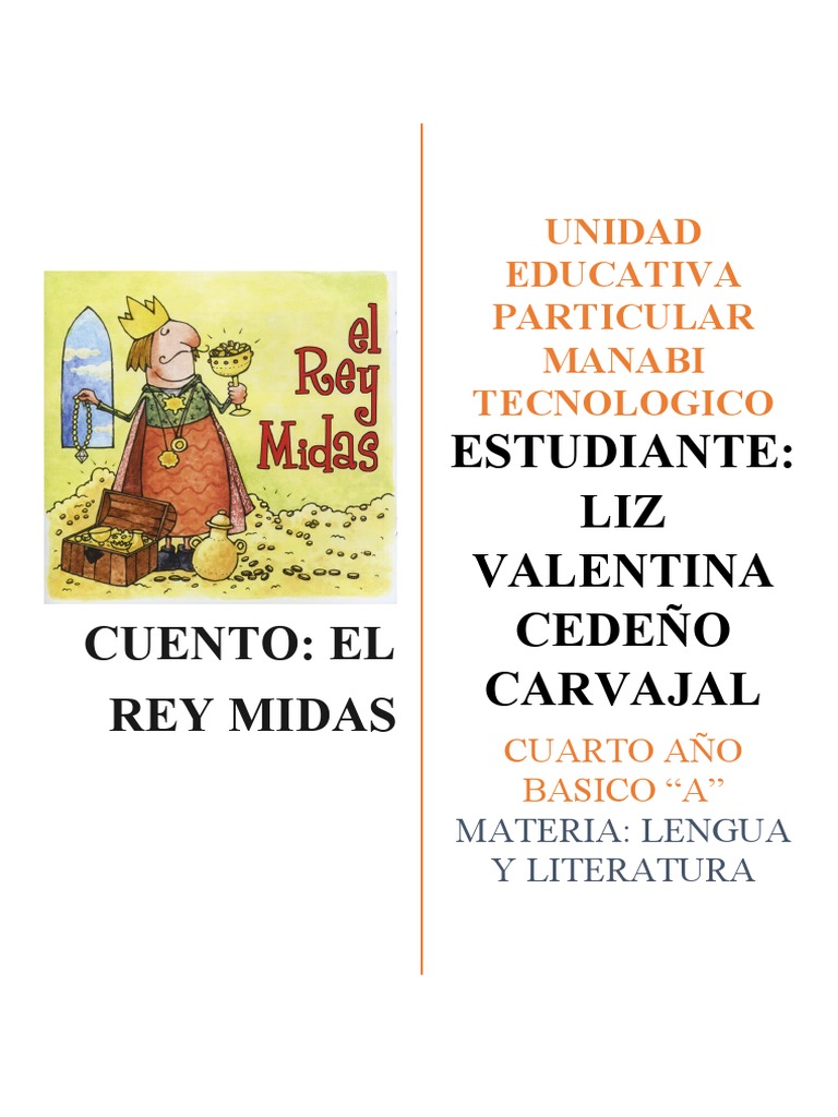 EL REY MIDAS Cuento de Valentina | PDF