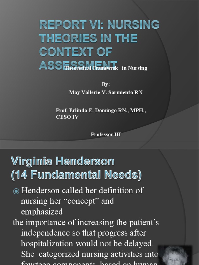 Theoretical Framewrok in Nursing By: May Vallerie V. Sarmiento RN Prof. Erlinda E. Domingo RN ...