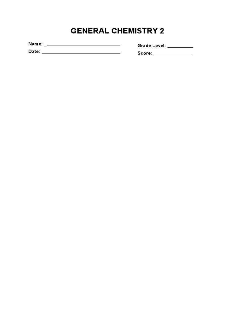GENERAL CHEMISTRY 2 Solids | PDF | Solid | Ionic Bonding