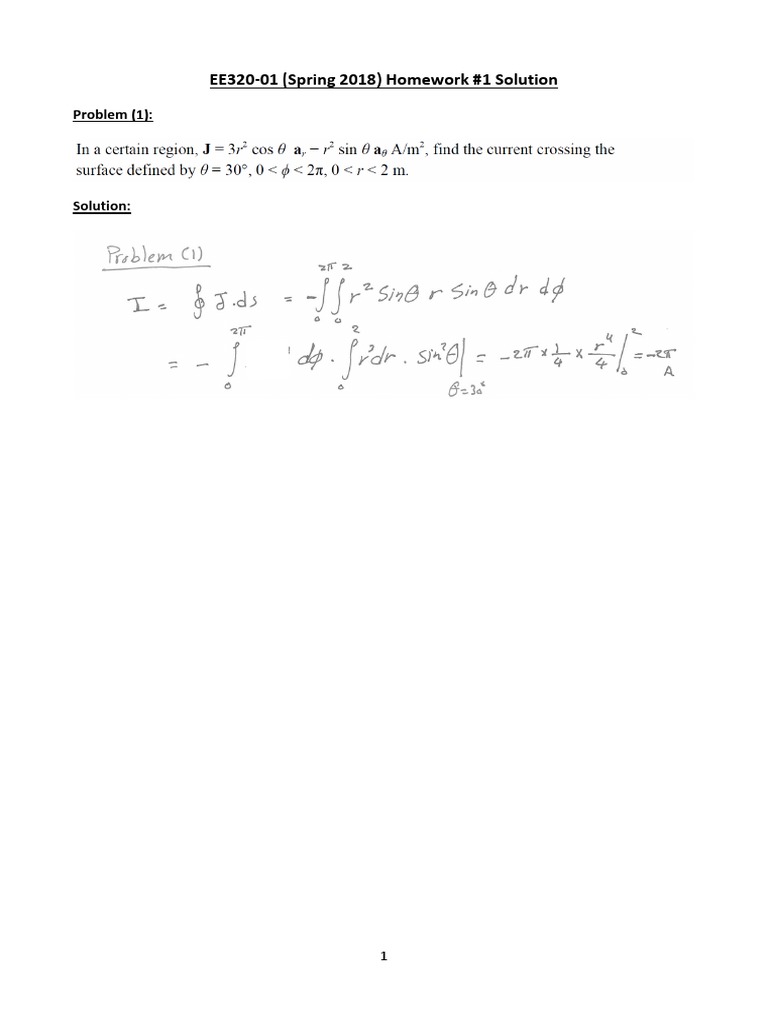 EE320 HW1 Solution | PDF