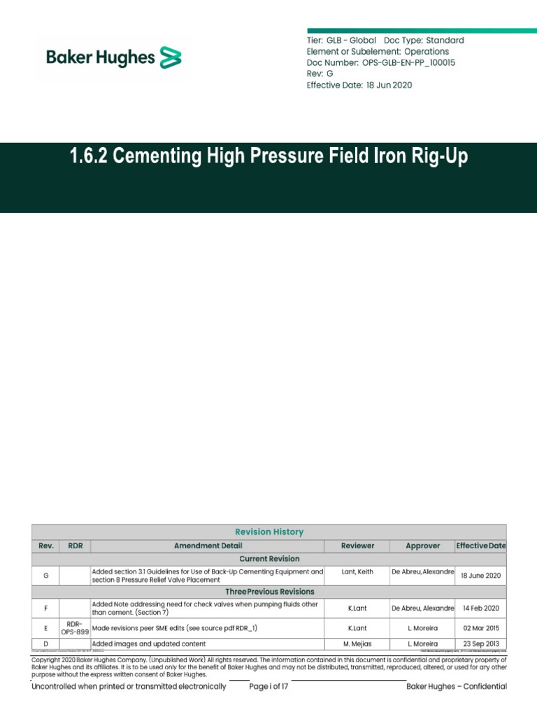 1.6.2 Cementing H.P Field Iron Rig Up PDF | PDF