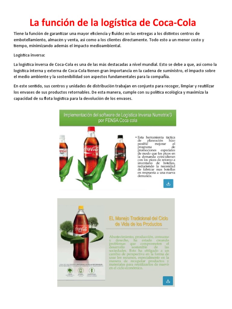 logistica coca cola.docx | PDF