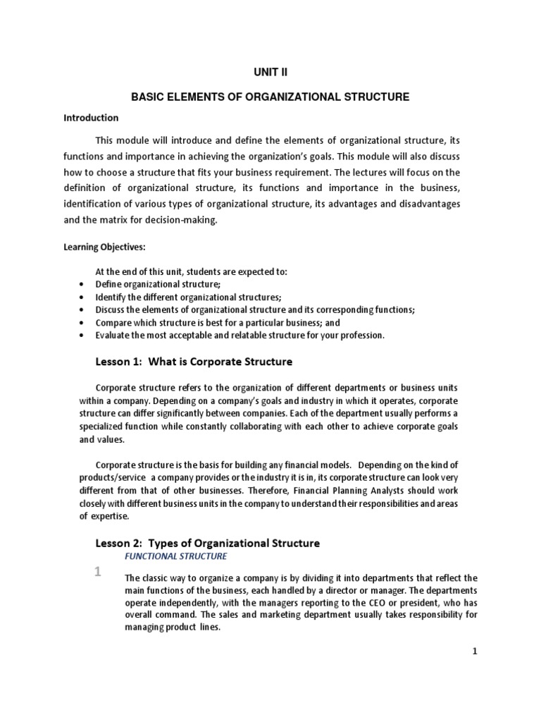Understanding Organizational Structures | PDF | Organizational ...