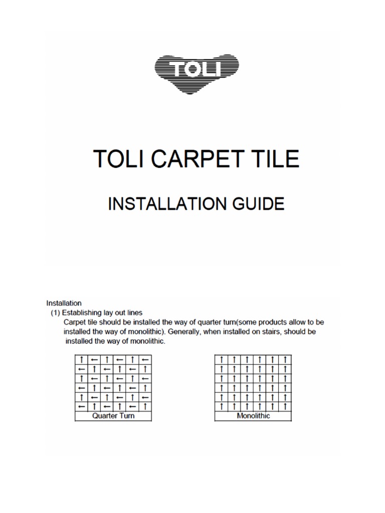 Toli Carpet Installation - GCK PDF | PDF