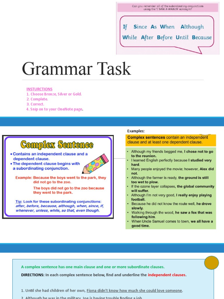 Activity 2 Grammar Task | PDF | Sentence (Linguistics)