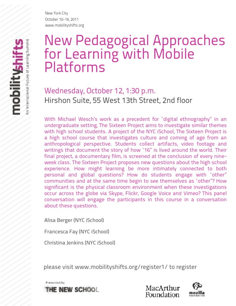 New Approaches to Mobile Learning | PDF | Philosophy