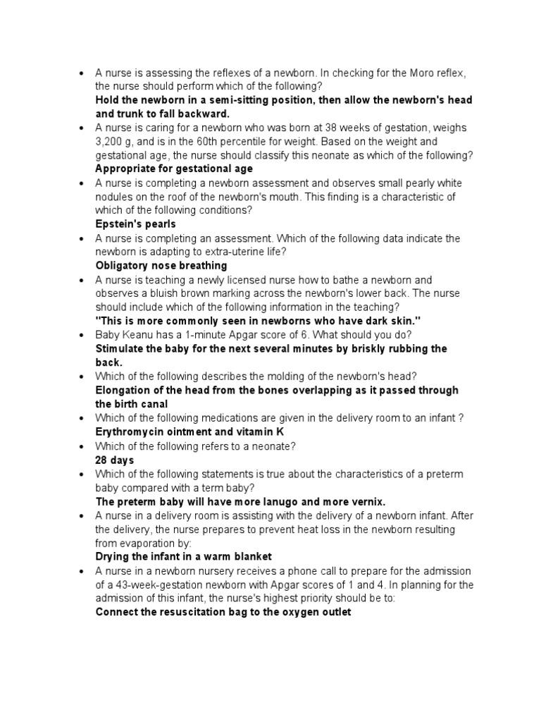 Quiz | PDF | Infants | Childbirth