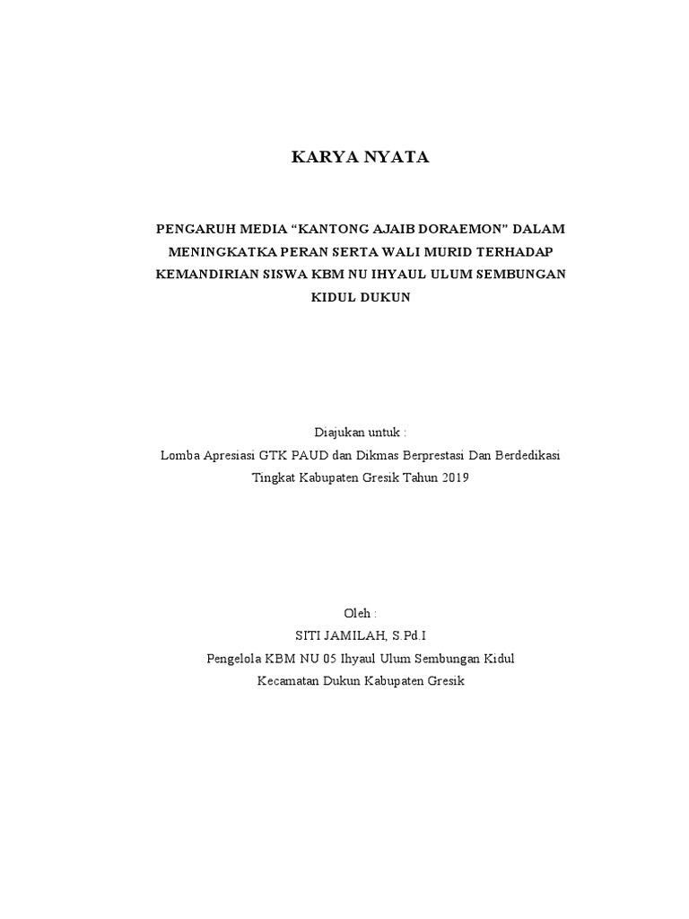 Karya Nyata | PDF