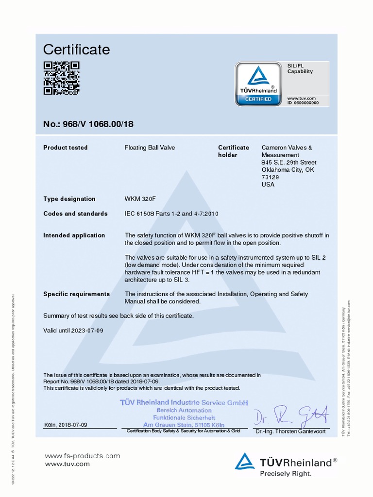 Cooper Cameron Valve | PDF | Computing | Safety