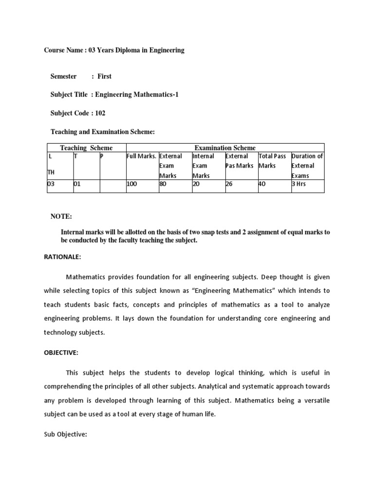 Engineering Math I | Download Free PDF | Trigonometric Functions ...