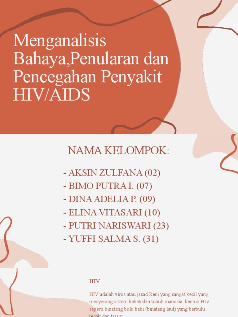 Menganalisis Bahaya, Penularan Dan Pencegahan Penyakit Hiv/Aids | PDF