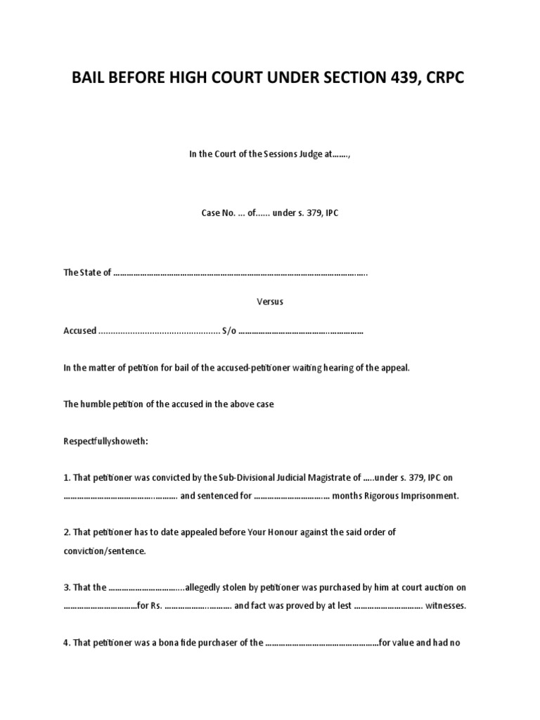 Request for Bail Pending Appeal of Shopkeeper Convicted of Theft Under ...