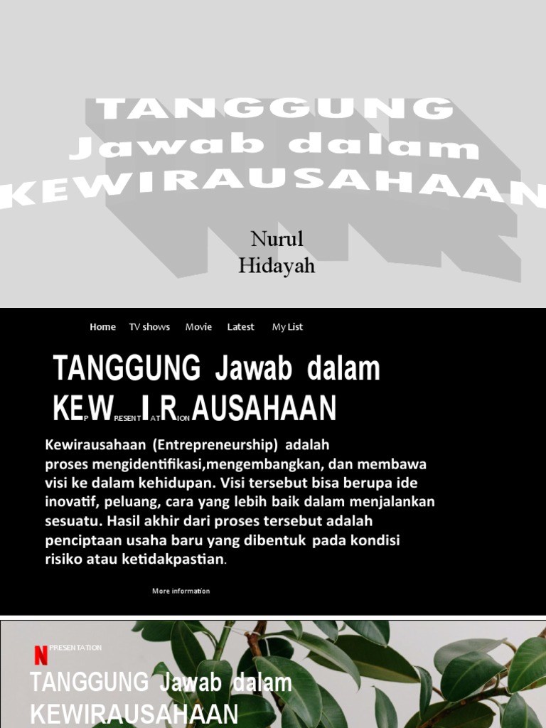 Tanggung - Jawab Kewirausahaan | PDF