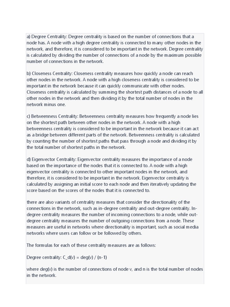 Centrality | Download Free PDF | Eigenvalues And Eigenvectors | Graph Theory