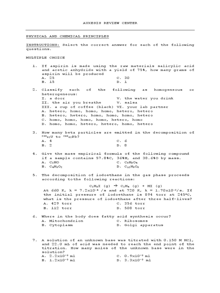 Physical and Chemical Principles | PDF | Cofactor (Biochemistry) | Neutron