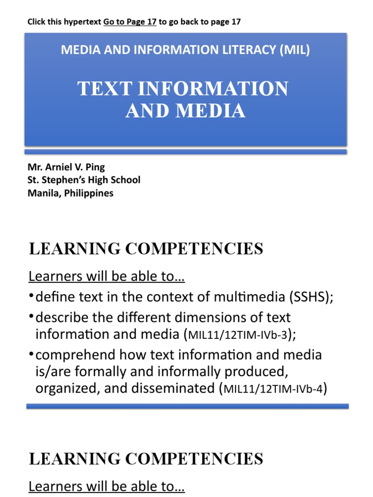 MIL 12 Text Information and Media | PDF | Typefaces | Computing