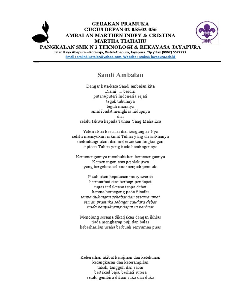 Sandi Ambalan | PDF