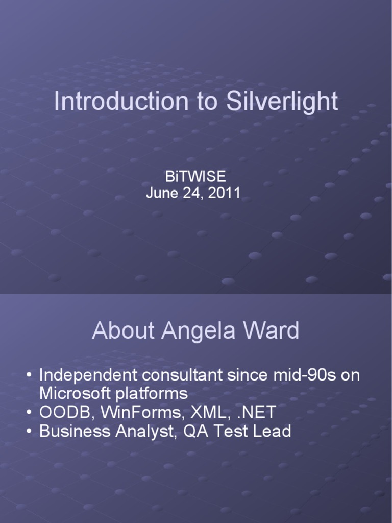 Silverlight 110629123954 Phpapp01 PDF | PDF | Microsoft Silverlight ...