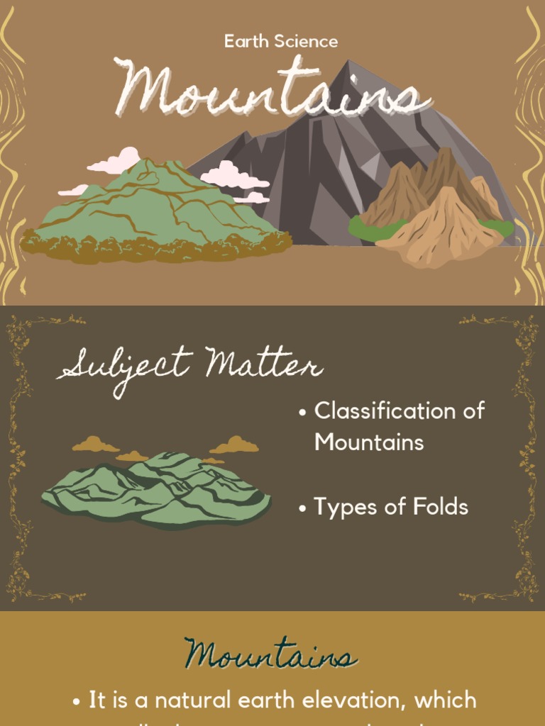 Classification of Mountains, Types of Folds | PDF | Mountains | Rock ...