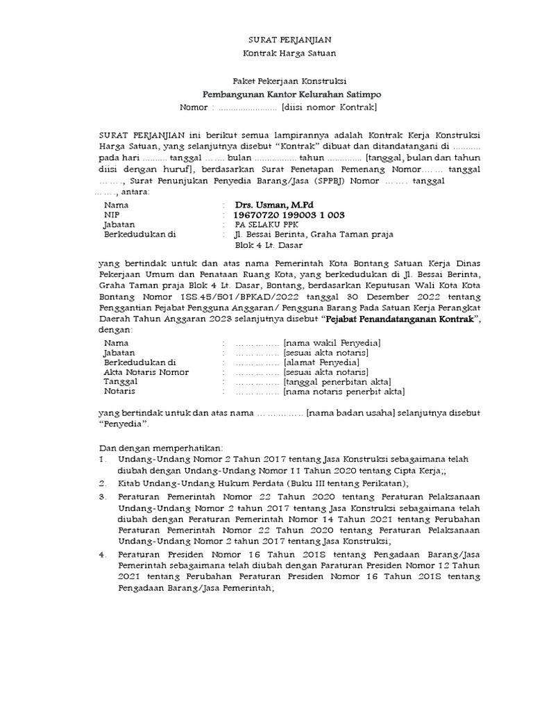 Surat Perjanjian KEL. SATIMPO 2023 | PDF Surat Perjanjian KEL. SATIMPO 2023 | PDF