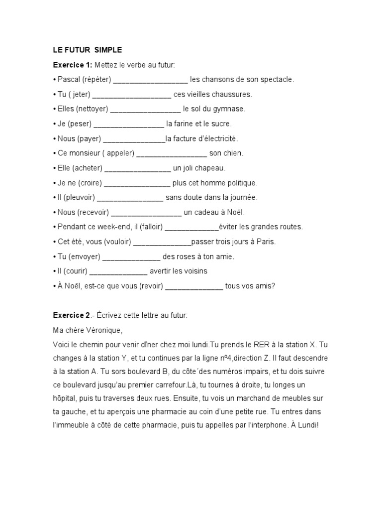 Futur Simple | PDF