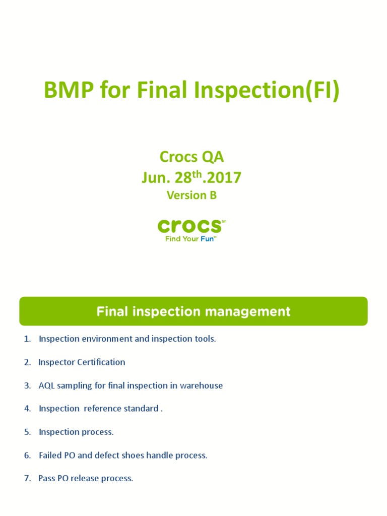 Footwear Final Inspection Guidelines | PDF | Shoe