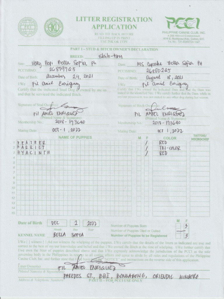 Litter Registration and R3 | PDF