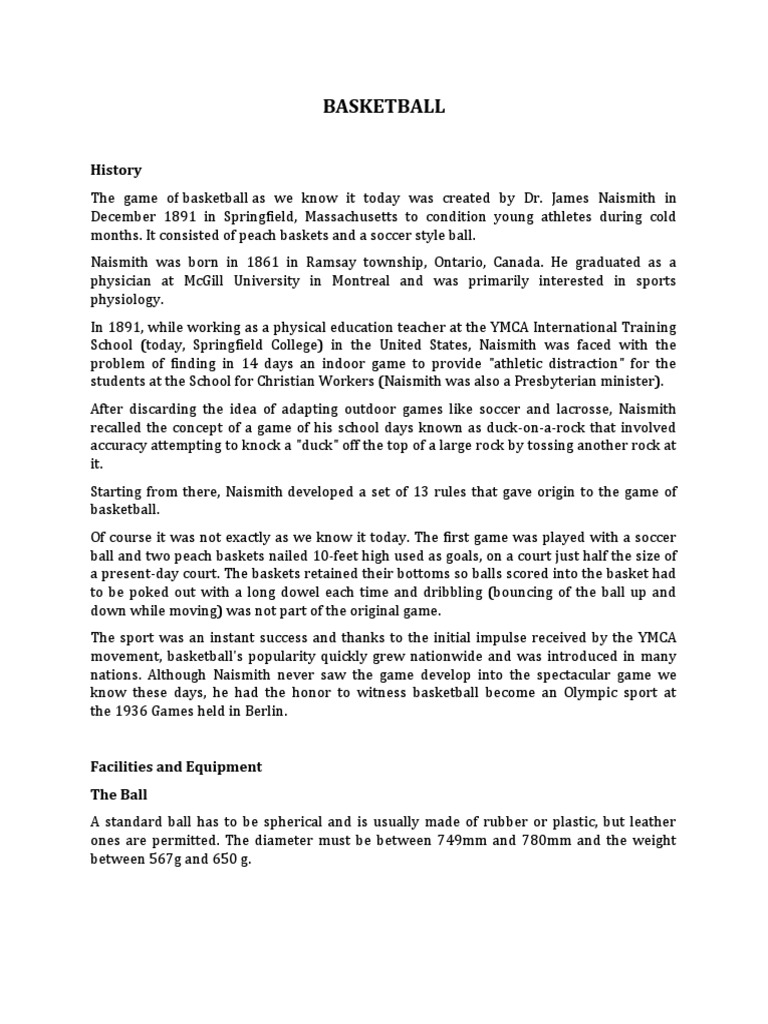 BASKETBALL | PDF | Basketball Positions | Indoor Sports