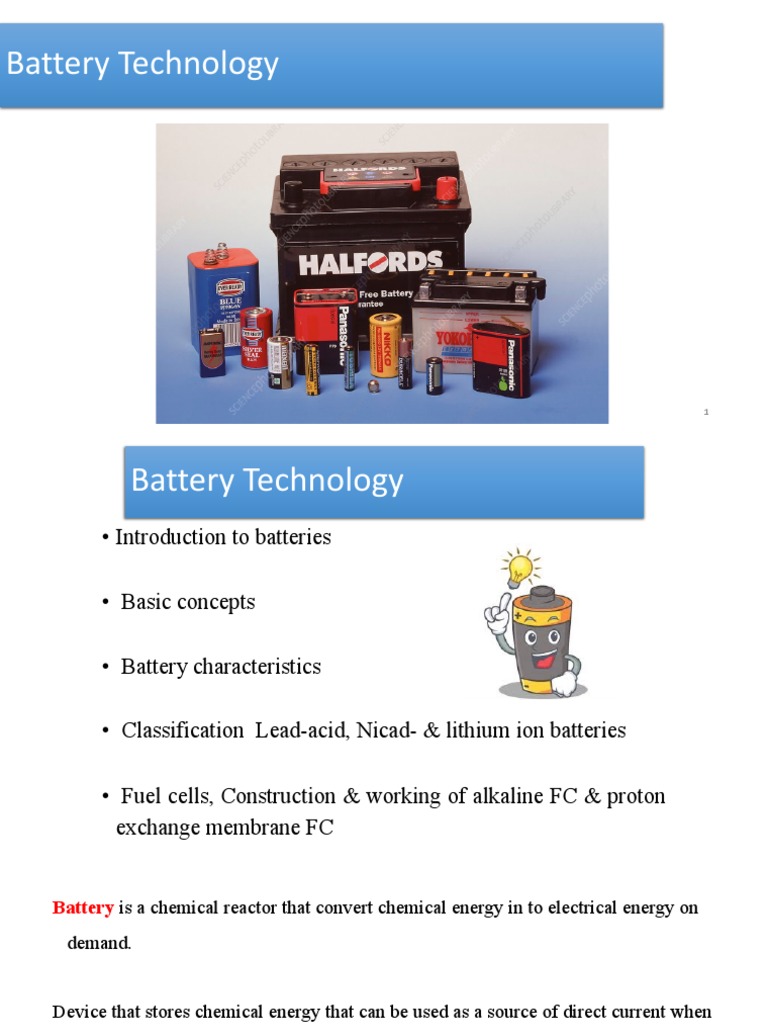 Battery Technology | PDF | Fuel Cell | Rechargeable Battery