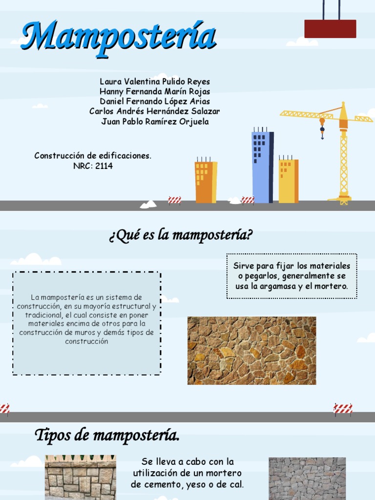 Pulido, Laura - GR 3 - Mampostería PDF | PDF | Albañilería | Ladrillo