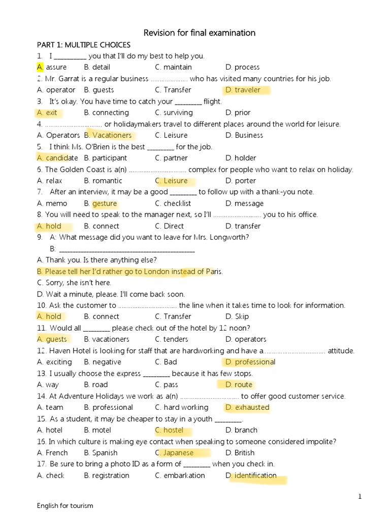 EFT-Revision For Final Examination For Ss PDF | PDF | Transport