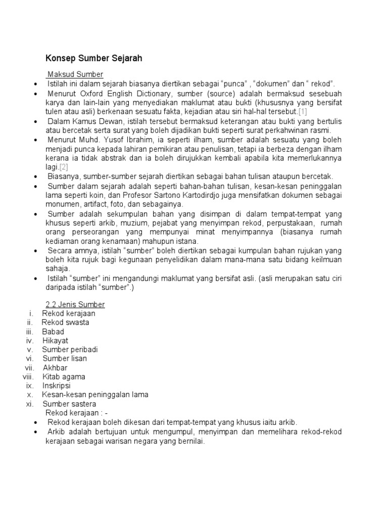 SJH1014 - Konsep Sumber Sejarah | PDF