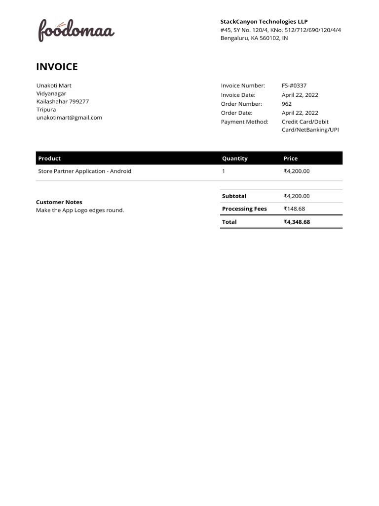 Invoice FS 0337 PDF | PDF
