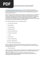 World Bank Environmental and Social Standards | PDF | Sustainability | Risk