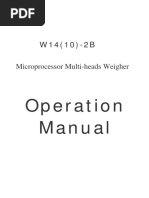 Multihead Weigher User Manual | PDF