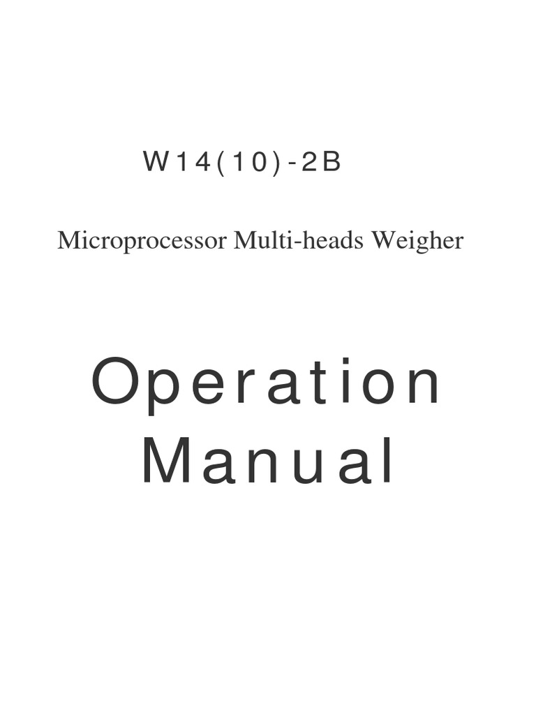 10 Head Scale Manual PDF | Download Free PDF | Weight | Calibration