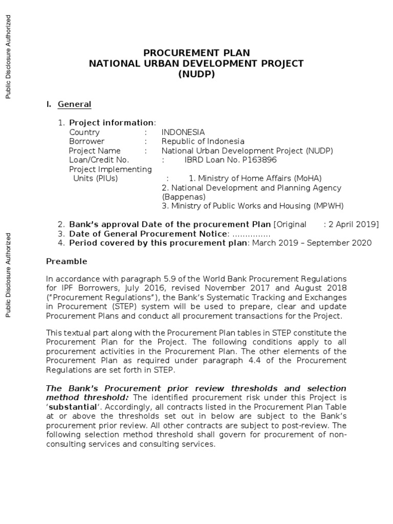 NUDP Loan | PDF | Procurement | Request For Proposal