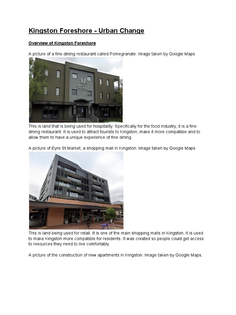 Kingston Foreshore | PDF | Economies