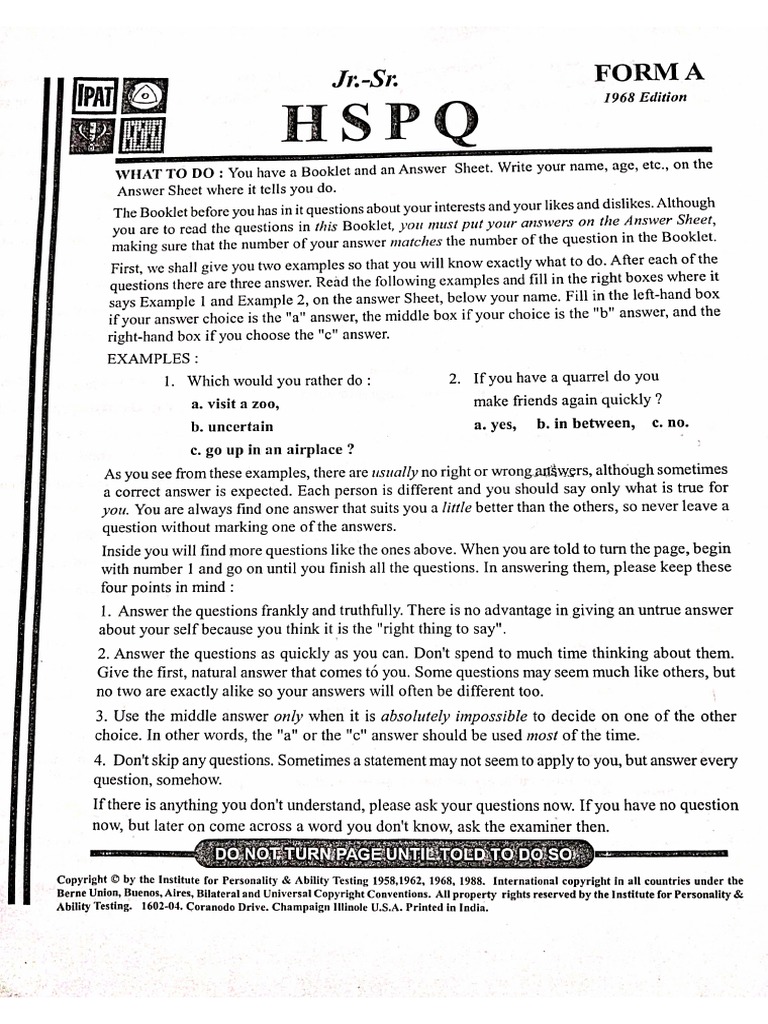 HSPQ Practical in English | PDF