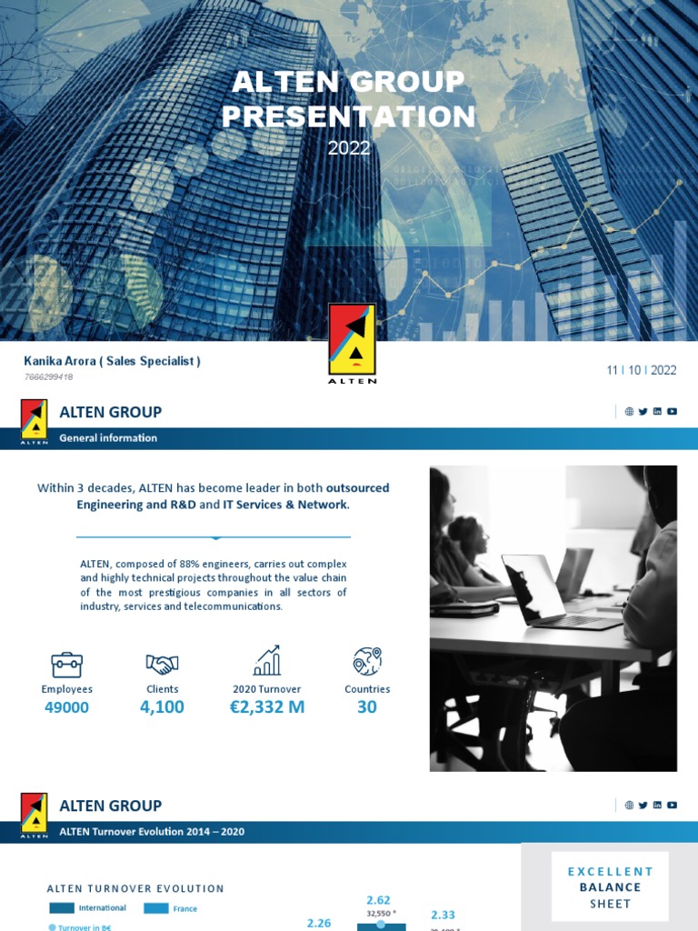 ALTEN Group Presentation | PDF | Engineering | Automation