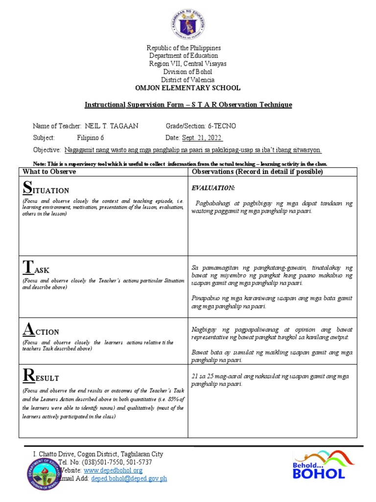 STAR OBSERVATION - Sample | PDF