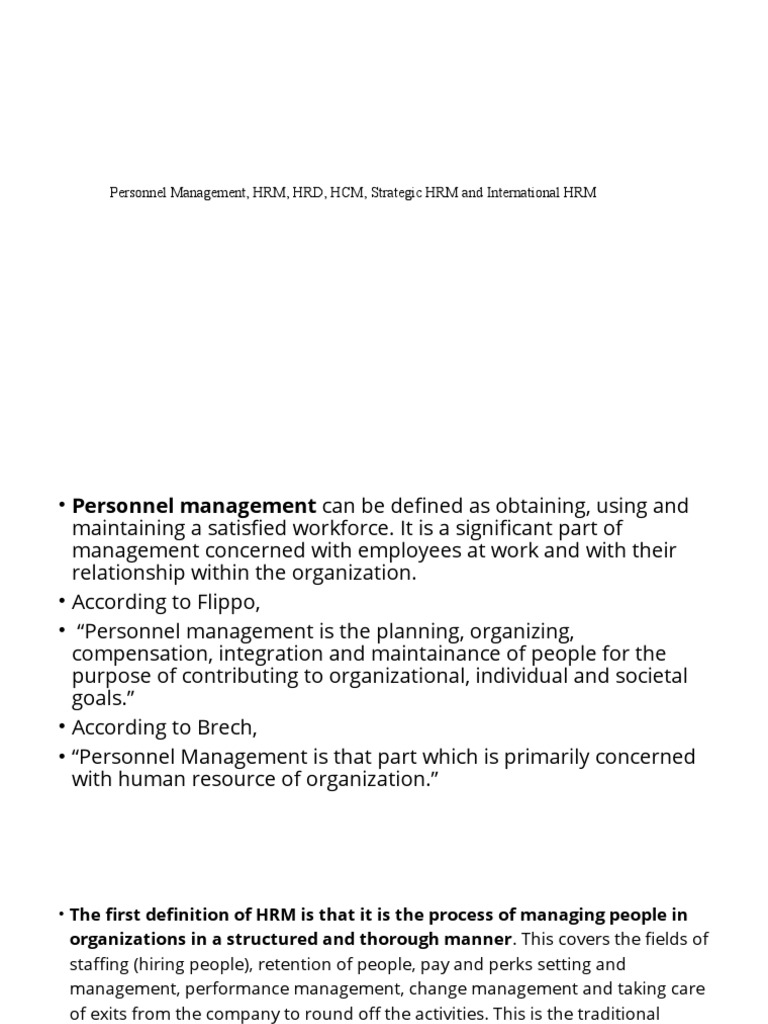 Unit 1 PM HRM SHRM Ihrm | PDF | Human Resource Management | Human Resources
