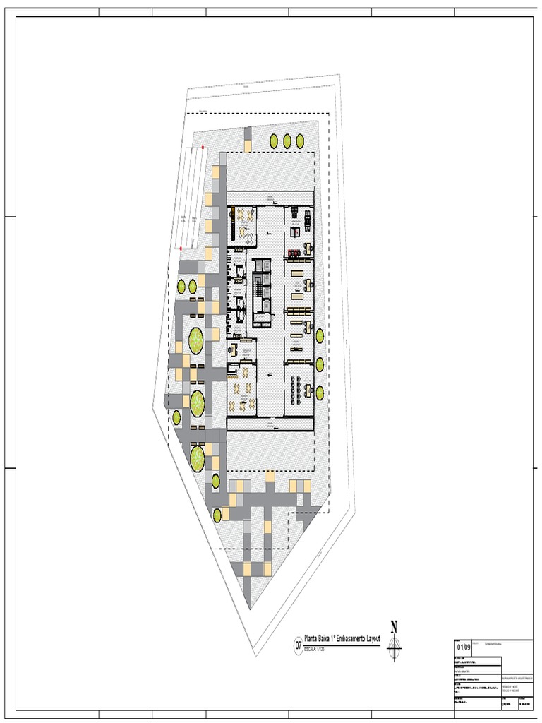 Planta Baixa 1° Embasamento Layou PDF | PDF