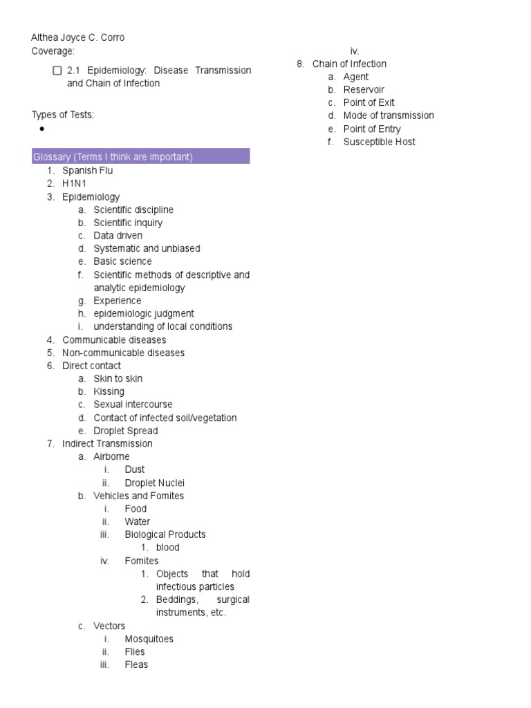 Bio Epidemiology Notes Pdf Download Free Pdf Infection Pathogen