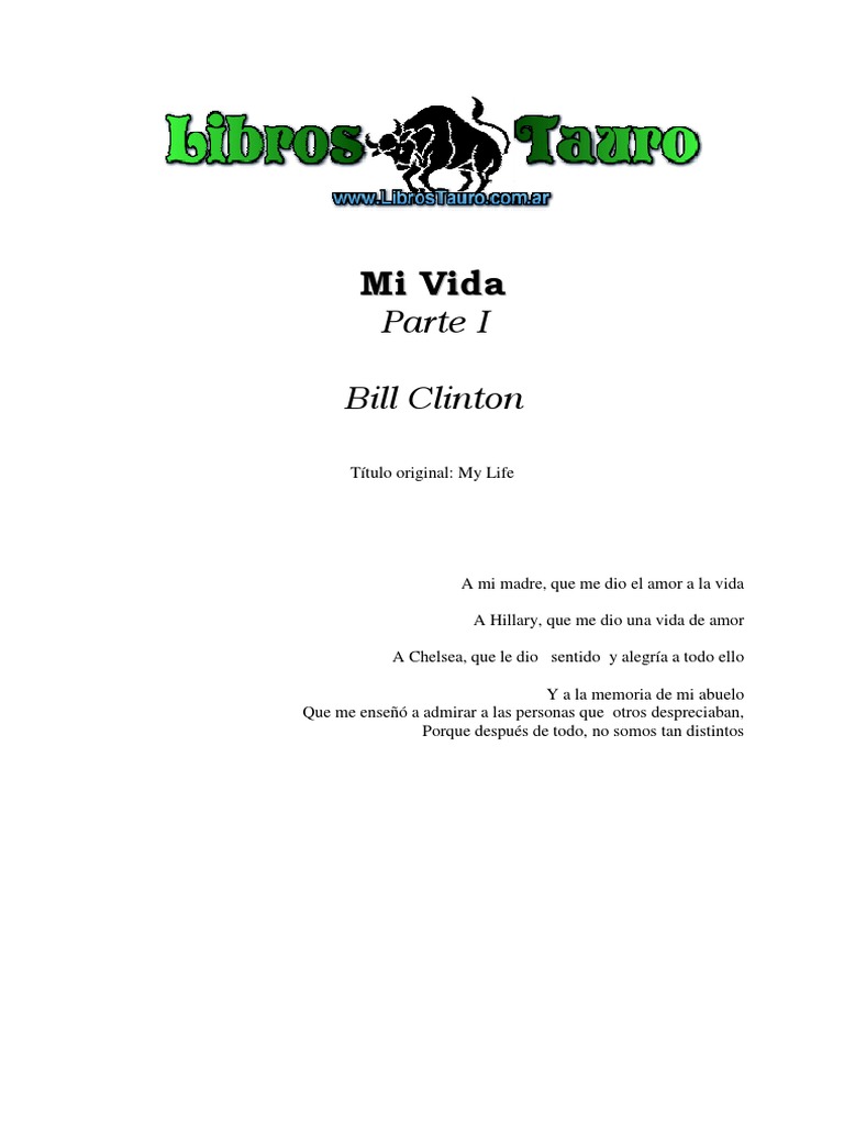 "Memorias de Bill Clinton" | PDF | Hillary Clinton | Gobierno americano